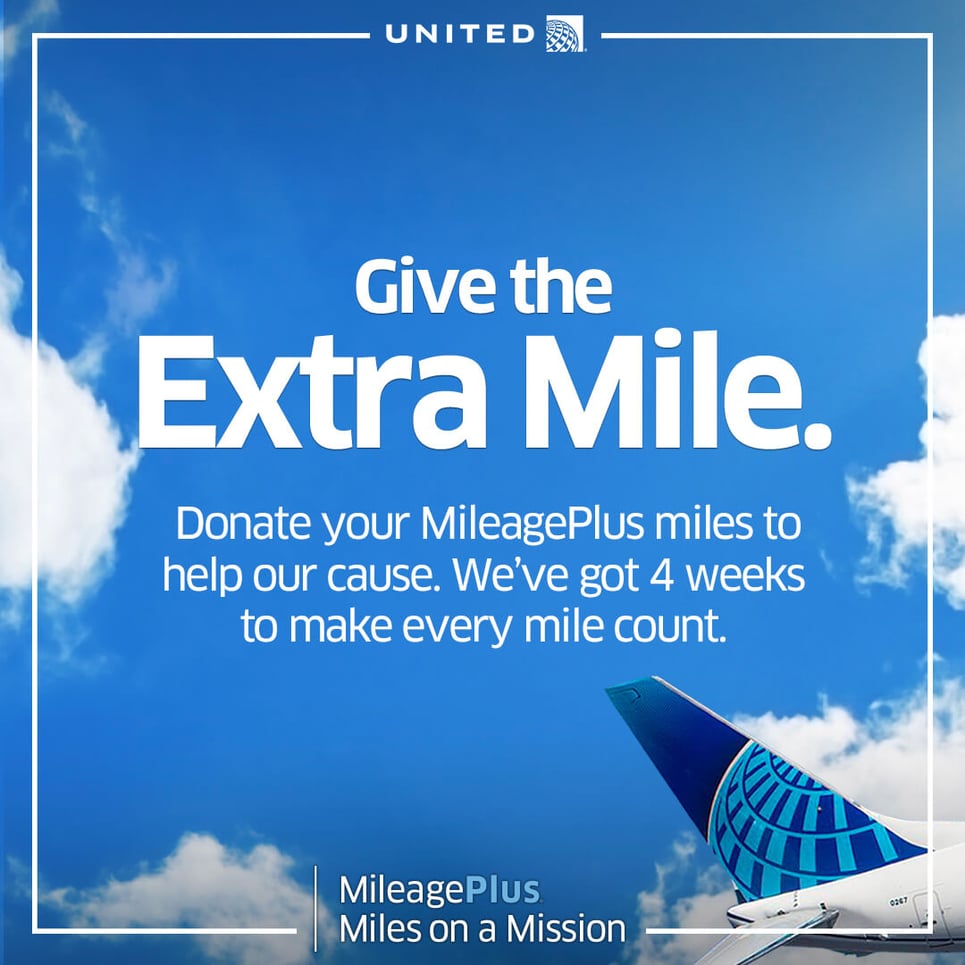 United Airlines’ Miles on a Mission Campaign